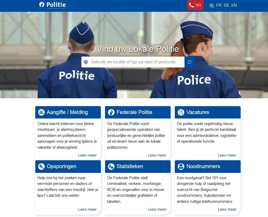 Nieuw portaal: 'Police.be' | Lokale Politie ZARA