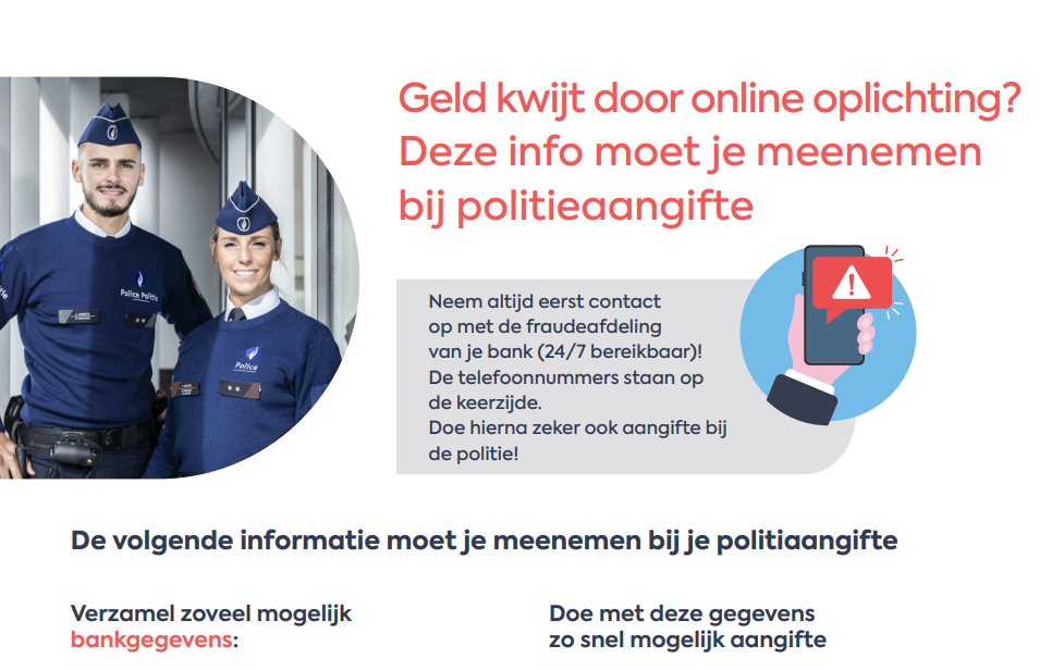 Geld kwijt door online oplichting? | Lokale Politie Aalst